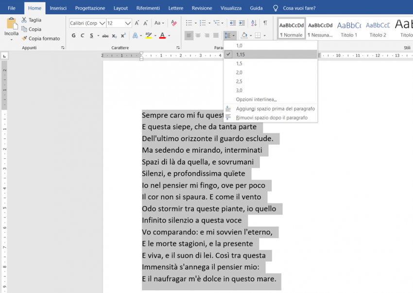Come cambiare l'interlinea su Word | Smartando.it